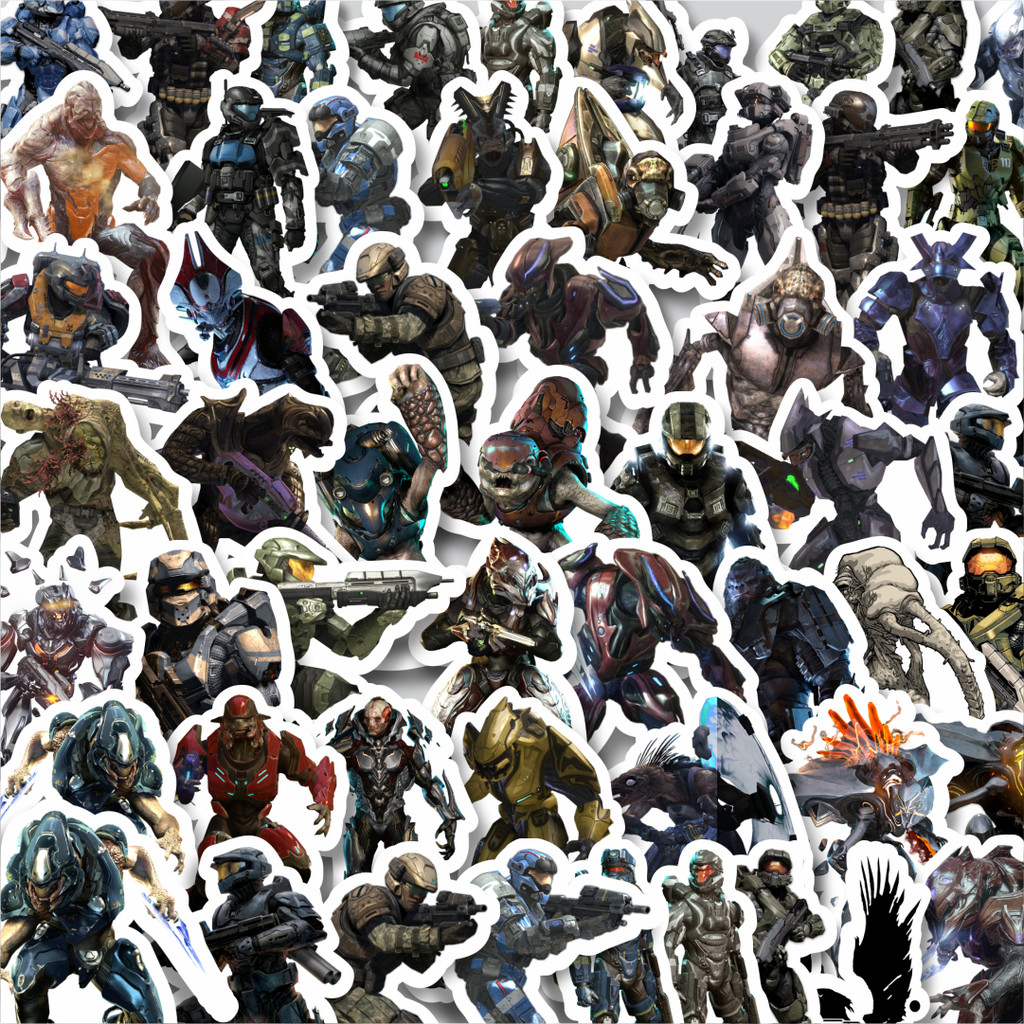 Jual Stiker Cutting Pack Stiker Game Series Halo Karakter Mix 4 Isi ...