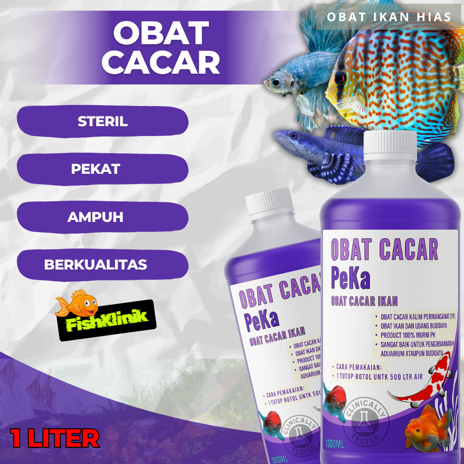 Jual PEKA 1LITER/obat cacar ikan/Kalum Permangnat-KMN4 1 LITER/peka ...