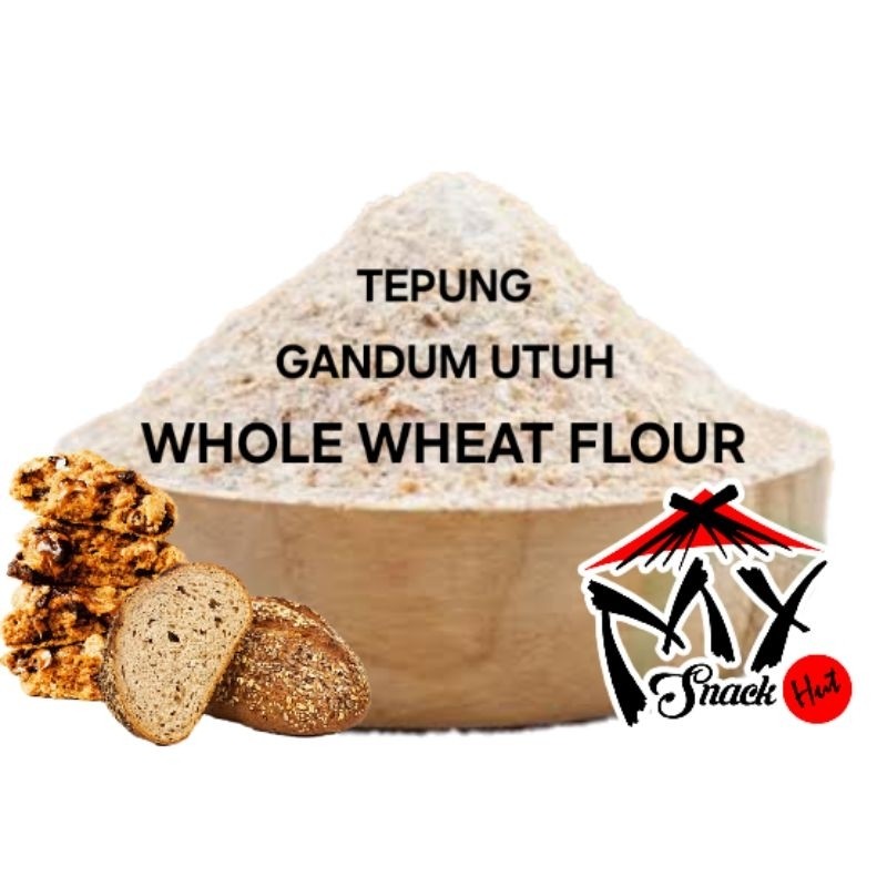 Jual WHOLE WHEAT FLOUR 1KG TEPUNG GANDUM UTUH ROTI KUE BISKUIT BREAD MEAL MURNI GRAIN CHAKKI ...