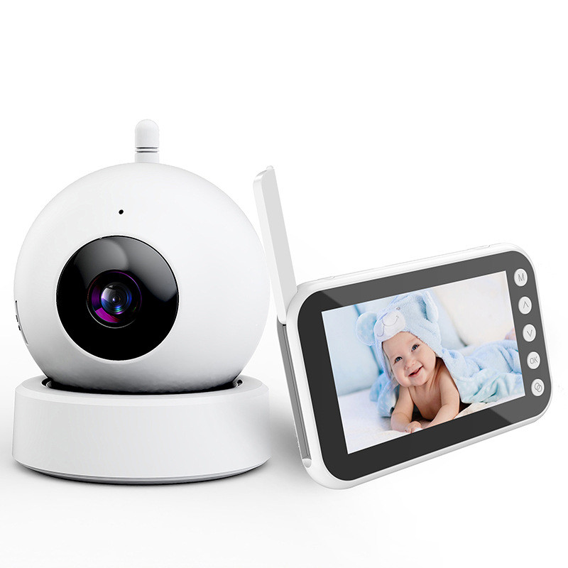 Jual 4.5Inch Screen 720P PTZ Baby Monitor Temperature Lullaby Feeding ...