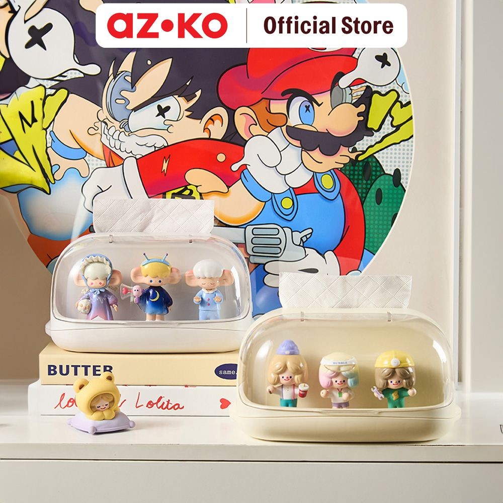 Jual AZKO Stora Kotak Tisu Dengan Display Action Figure - Krem Ivory ...