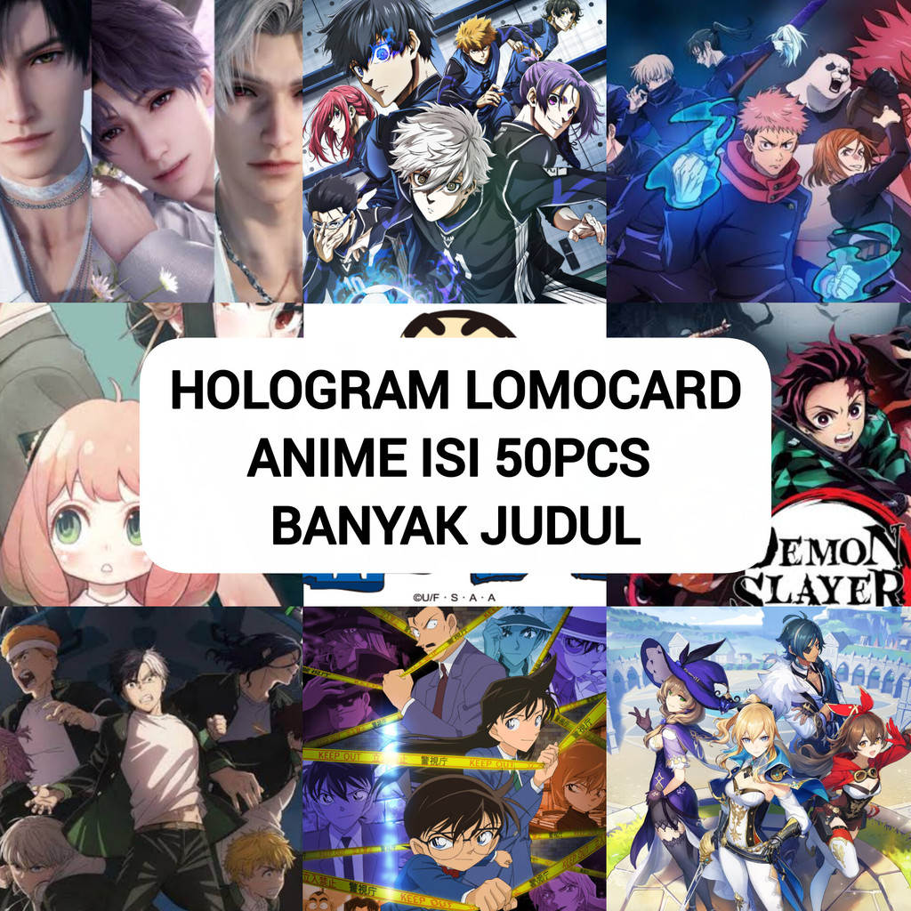 Jual [50Pcs] Hologram Pack Photocard Anime Banyak Judul Box Glitter ...