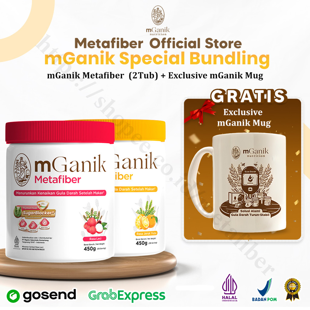 Jual Mganik Metafiber Diabetes Original M Ganic - Suplemen Jeruk Yuzu ...