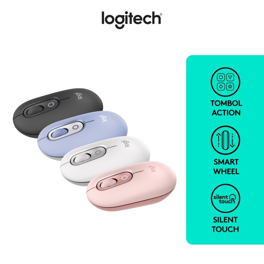 Jual Logitech POP ICON MOUSE Wireless Bluetooth Easy-Switch 3 Perangkat ...
