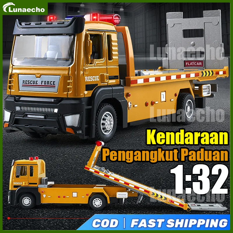 Jual Truk Derek Ukuran 1:32 Truck Container Mainnan Miniatur Diecast ...