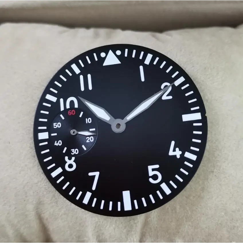 Jual pilot no logo Watch parts black dial 39mm green luminous ...