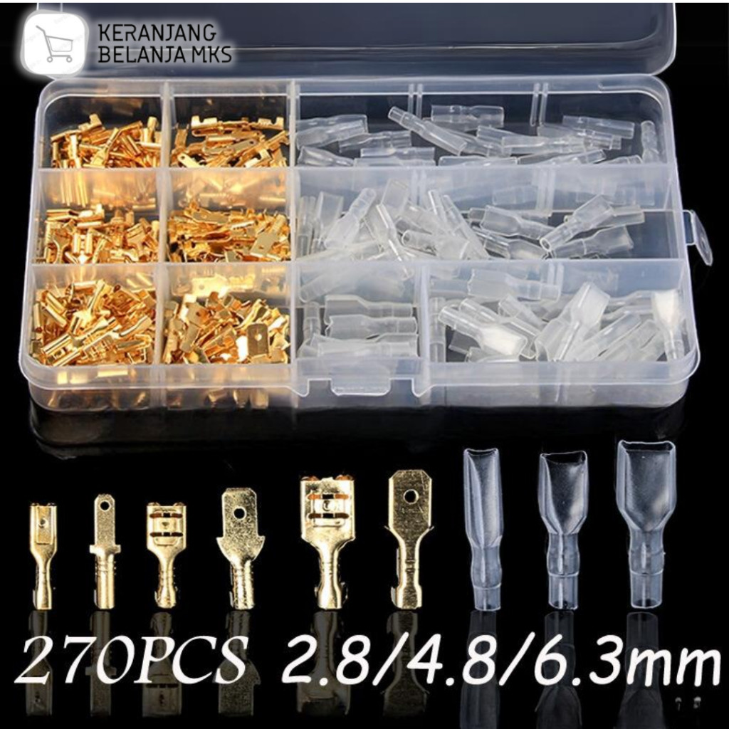 Jual Terminal Sambungan Kabel Listrik Wire Crimp Connector Spade Kit ...