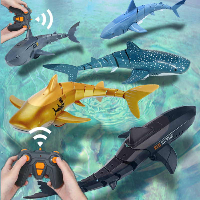 Jual Rc Whale Shark Toy Robots Remote Control Animals Marine Life Tub ...