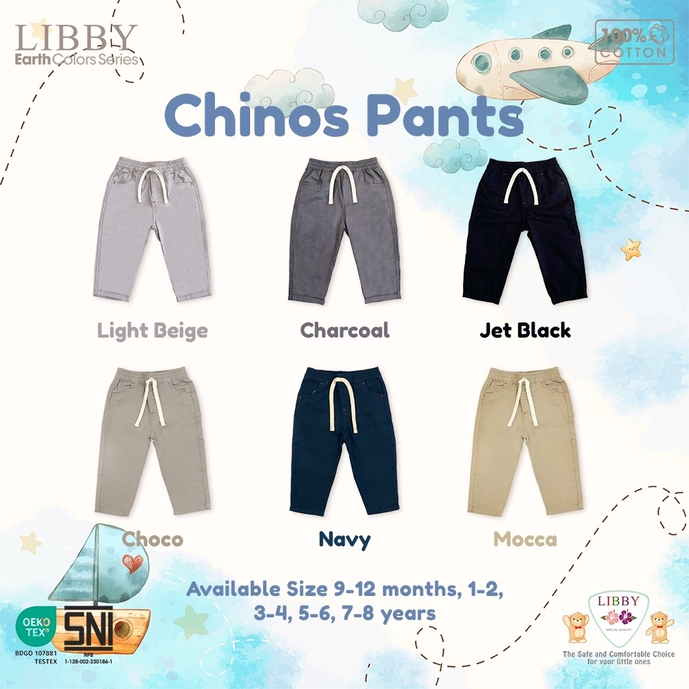 Jual LIBBY - Celana Panjang Chinos Polos Bayi & Anak Laki-laki Usia 9 ...
