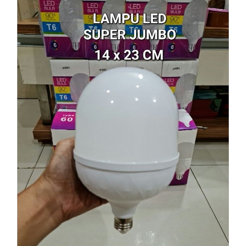 Jual LAMPU LED 80 WATT HEMAT ENERGI 90% SUPER JUMBO PREMIUM MODEL KAPSUL MERK AVERA TYPE T6 TK ...
