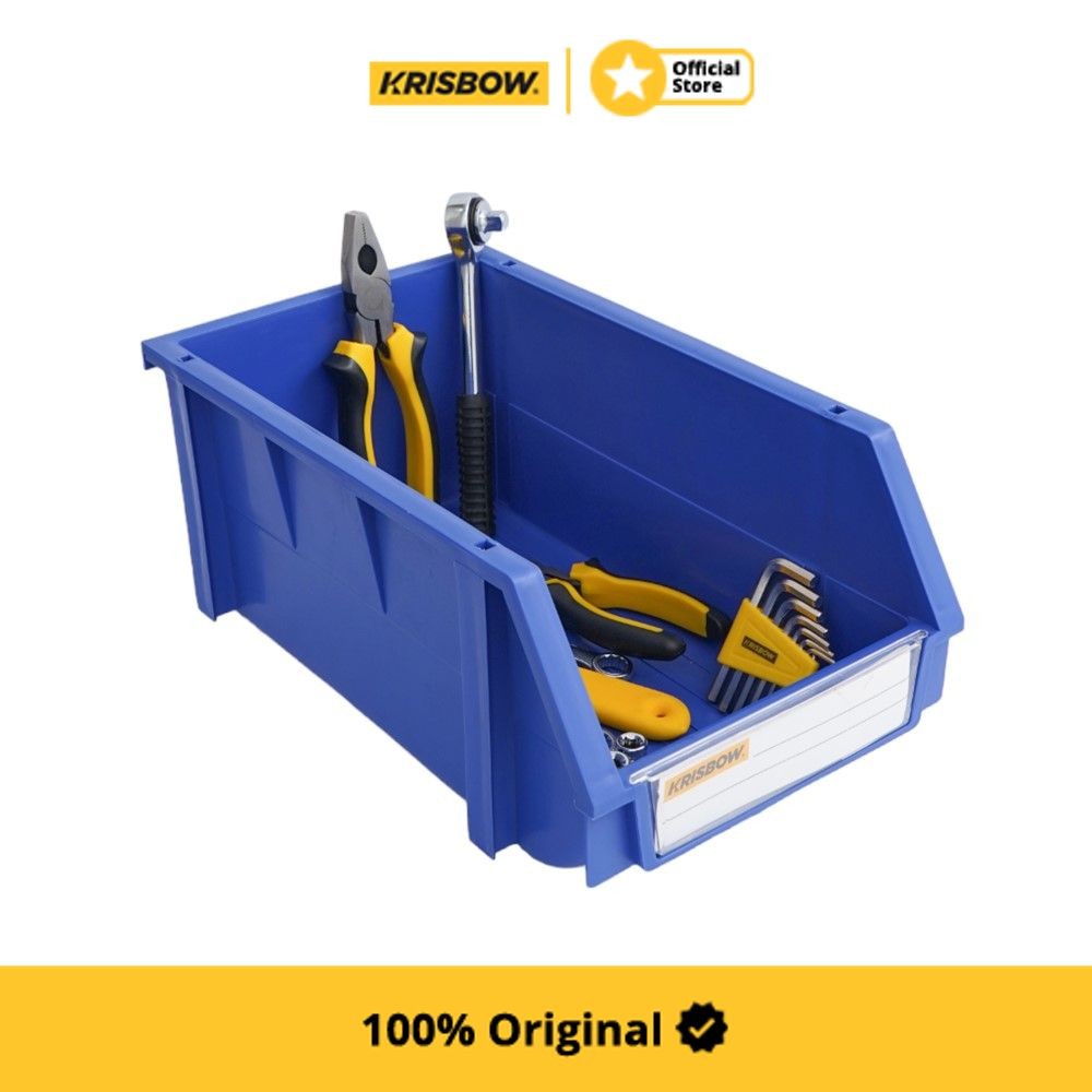Jual Krisbow Storage Kotak Perkakas Plastik 20X45X15.5 cm - Biru ...