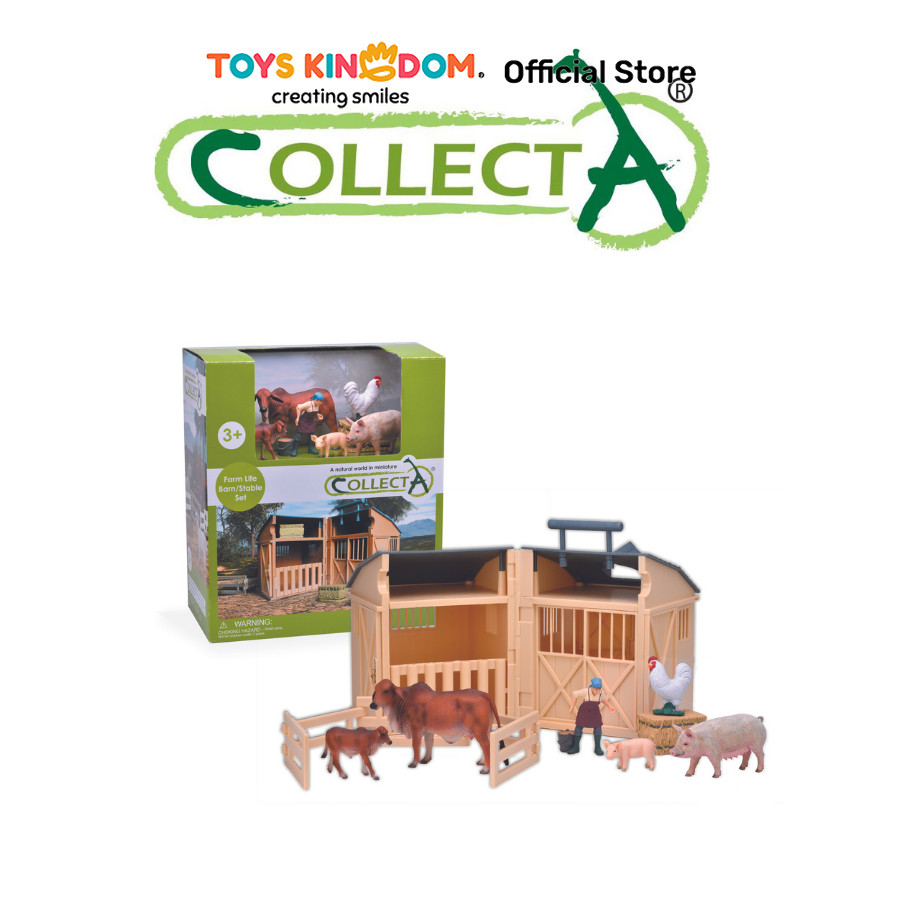 Jual Toys Kingdom Collecta Playset Animal Barn 84150 Toys Kids Toy Set ...