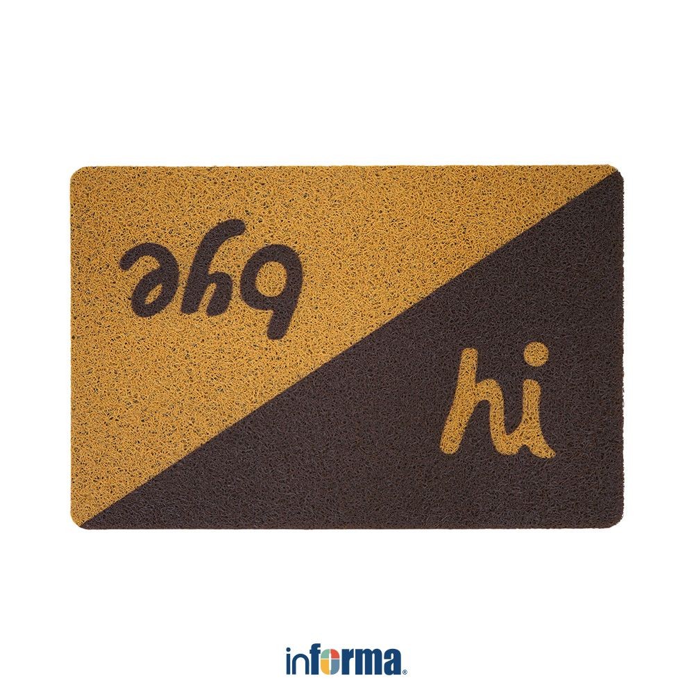 Jual Informa 40X60 cm Keset Dapur & Outdoor Pvc Print Hi Bye - Cokelat ...