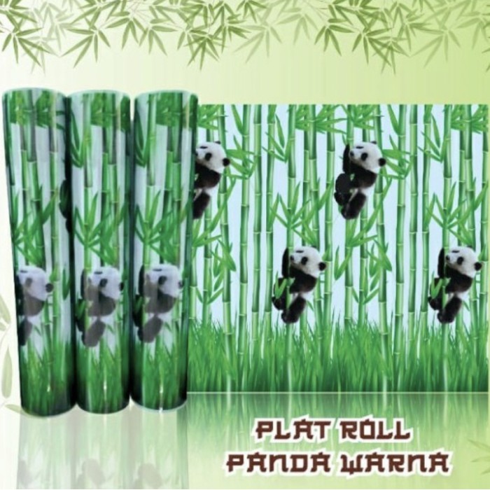 Jual Fiber Pagar Plastik Motif Panda / Fiber Penutup Pagar Motif Panda ...