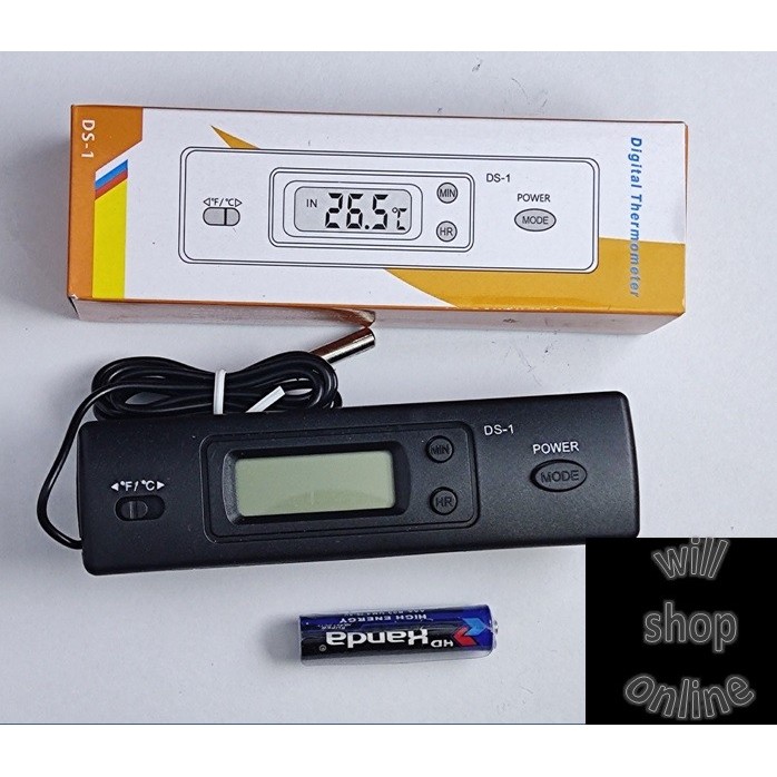 Jual TERMOMETER DIGITAL THERMOMETER SUHU RUANGAN AC MOBIL KULKAS DS-1 ...