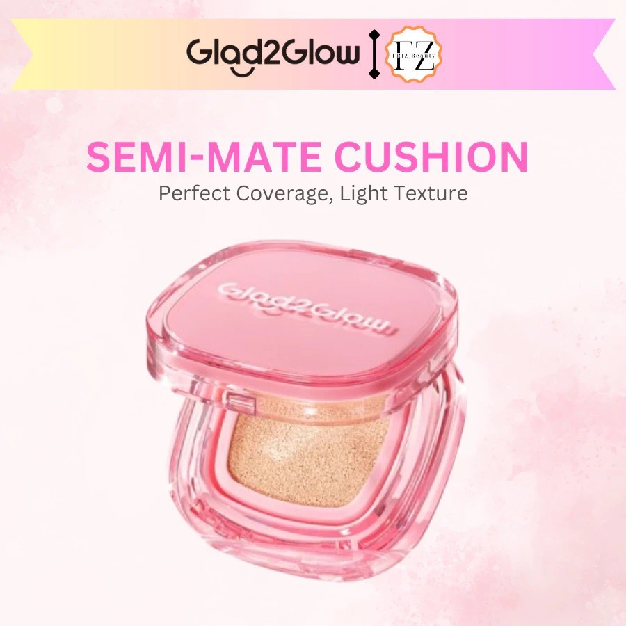Jual Glad 2 Glow Perfect Cover Cushion 11g 5 Shades Matte Finish Make ...