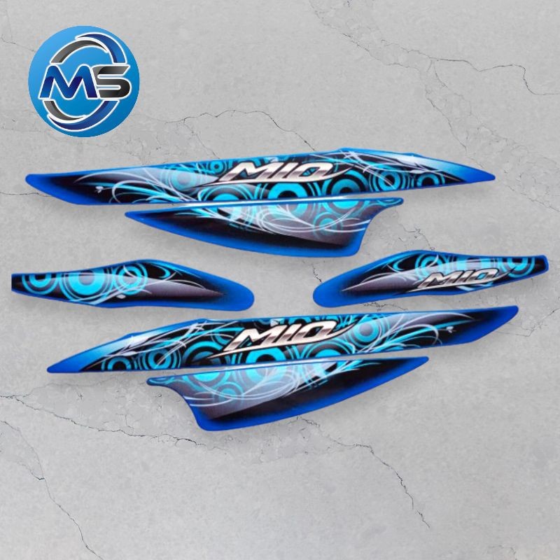 Jual Stiker Striping Yamaha Mio Smile 2011 Biru Sticker Lis Body Motor ...