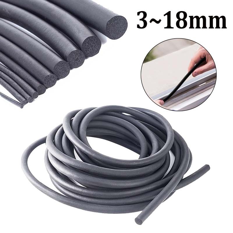 Jual Black EPDM Rubber Foam Sealing Strip Round Sponge Cord Bar For ...