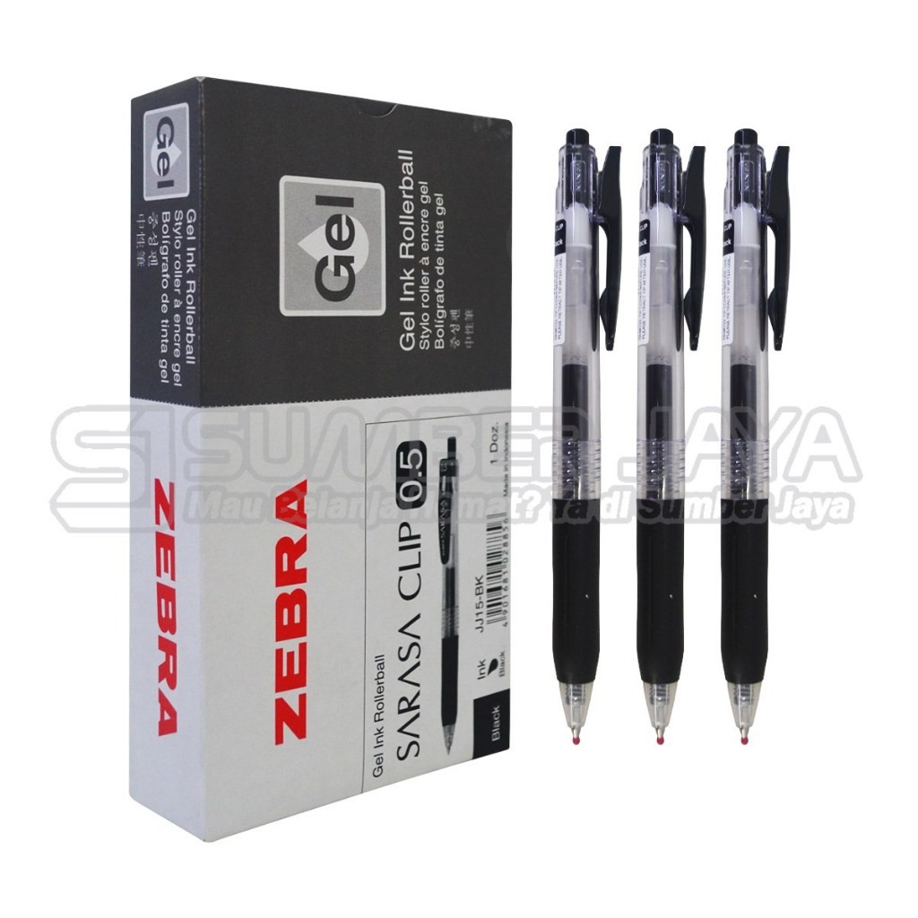 Jual Pena Ballpoint Pulpen Zebra Sarasa Clip JJ-15 Bolpoint Gel 0.5 mm ...