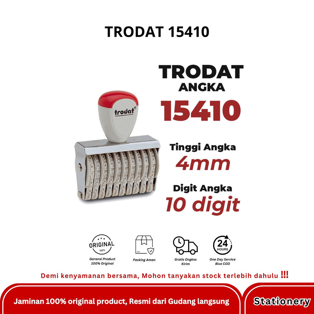 Jual STEMPEL ANGKA 10 DIGIT TRODAT 15410 - 4 MM | Shopee Indonesia