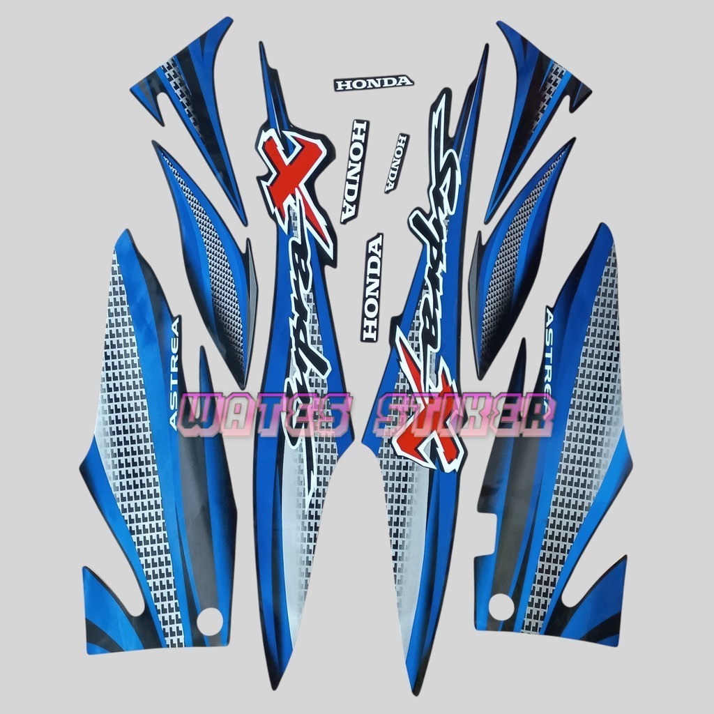 Jual Striping Sticker Lis Les Honda Supra X 100 2002 2003 Hitam Lis ...