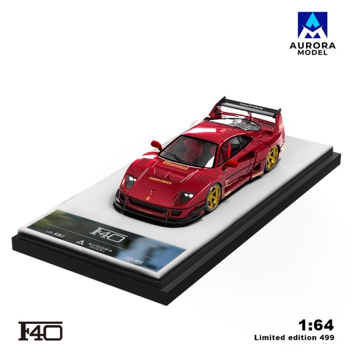 Jual Aurora Model 1:64 LBWK Ferrari F40 Metallic Red Limited | Shopee ...