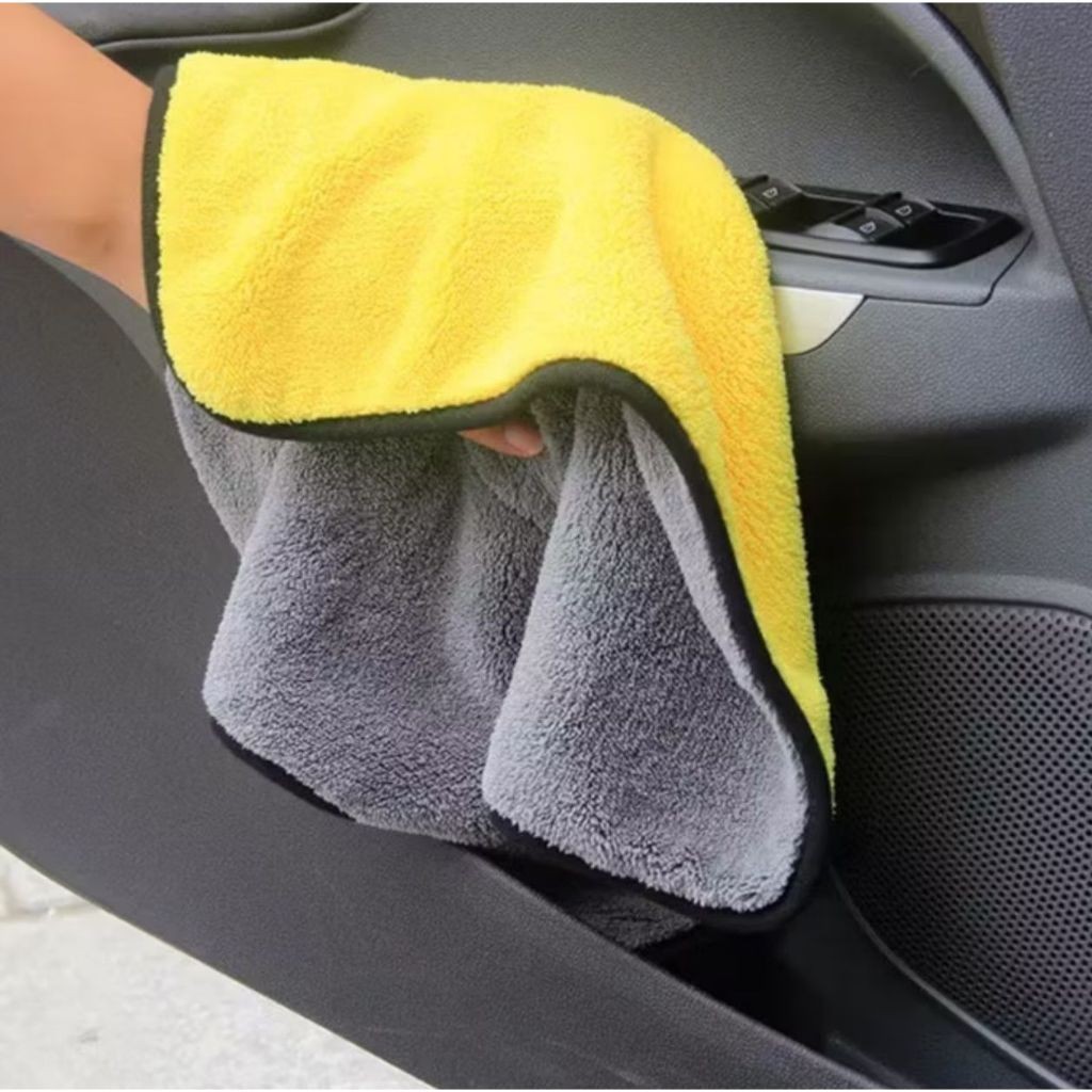 Jual (RO) Lap Microfiber Kuning Tebal Premiun 30 x 30 cm | Shopee Indonesia