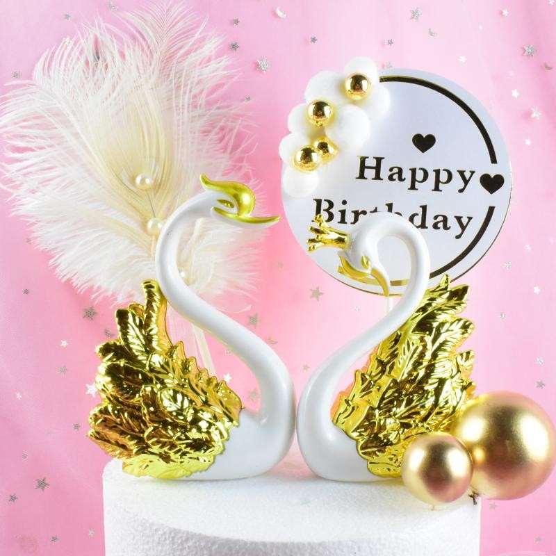 Jual Pajangan Sepasang Angsa/Wedding Gold Silver Decorasi Ruangan ...