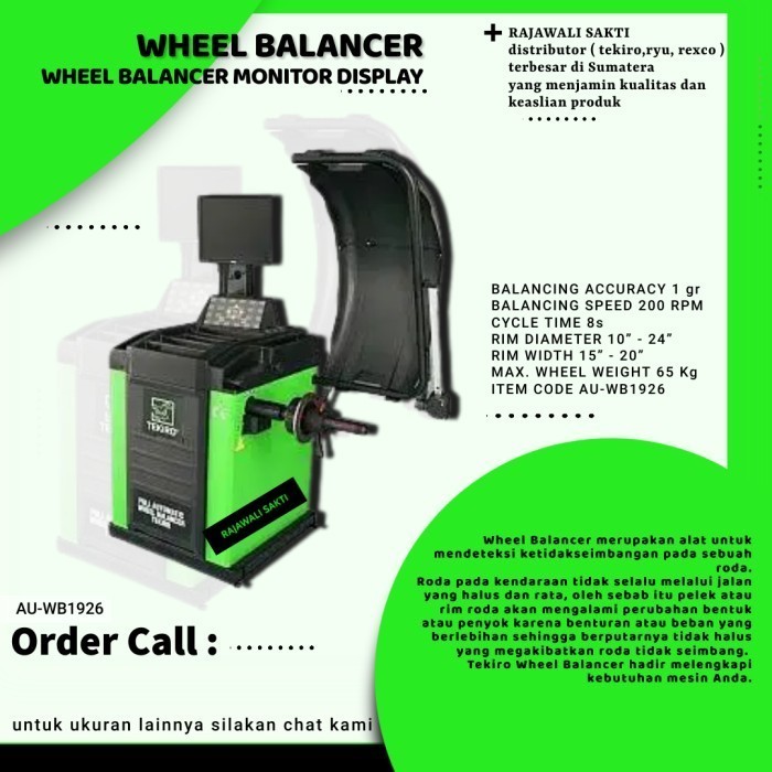 Jual Wheel Balancer Monitor Display TEKIRO Mesin Balancing Ban Roda ...