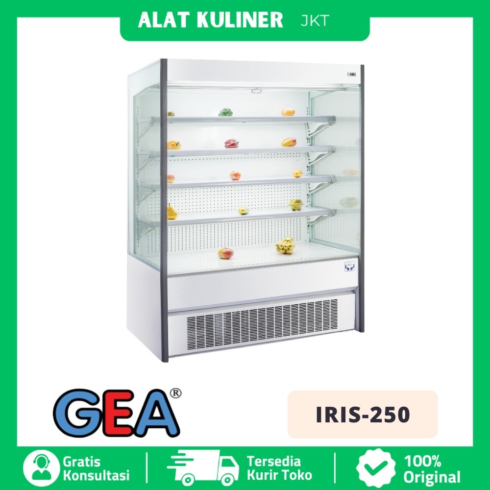 Jual MULTIDECK OPENED CHILLER GEA IRIS 250 IRIS-250 KAPASITAS 2050 LITER GARANSI RESMI | Shopee ...
