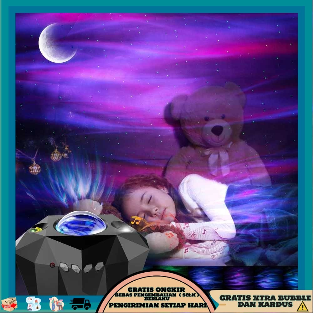 Jual TQK - Pookin Lampu Tidur Proyektor Bluetooth Speaker 240V 10W with ...