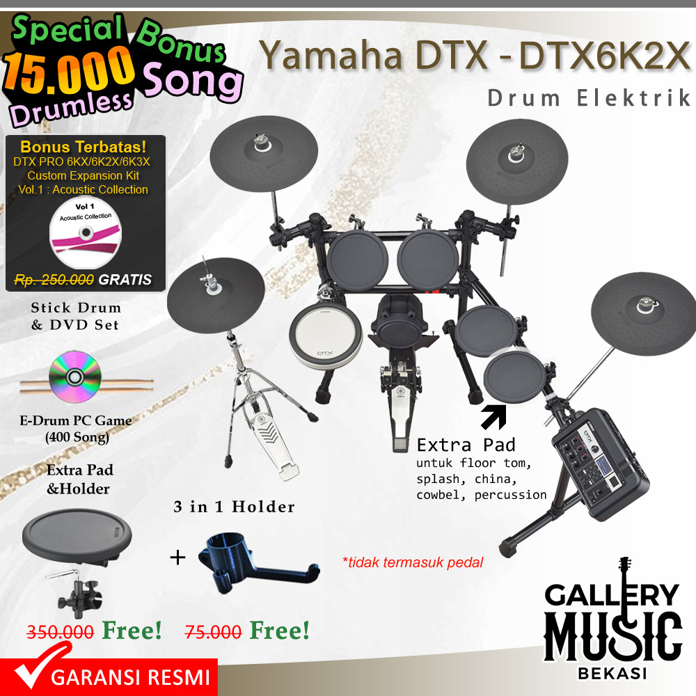 Jual Yamaha DTX6K2-X Drum Elektrik with XtraPad /DTX6K2X/DTX 6 K2X/6K2/6K2X | Shopee Indonesia