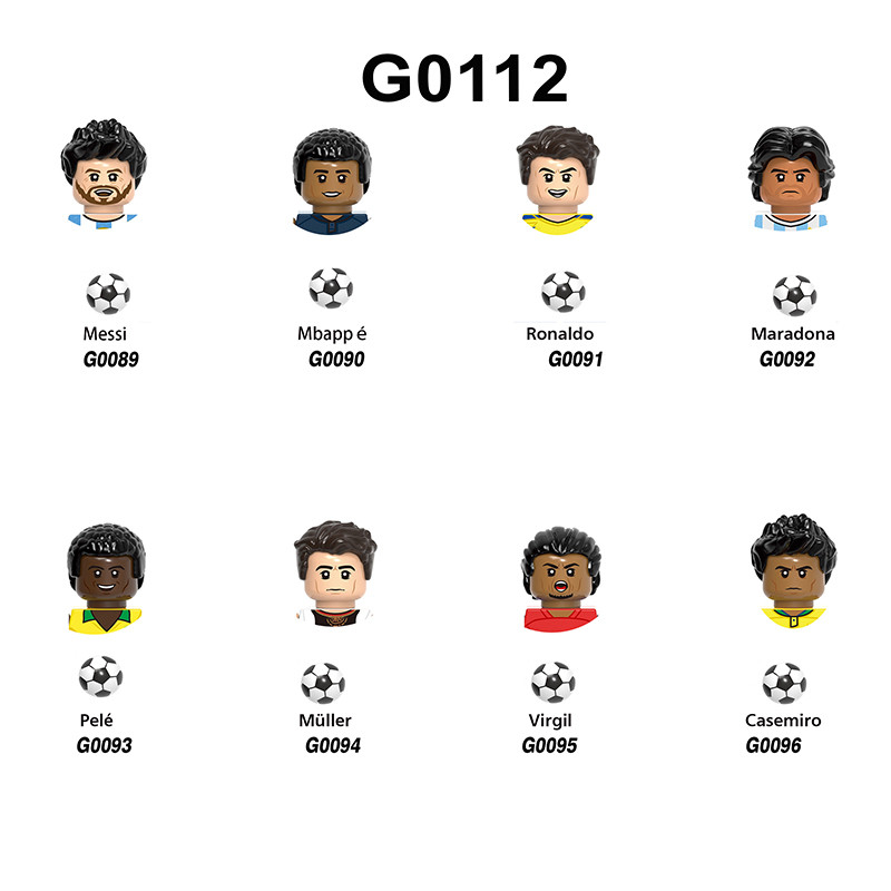 Jual Football Players Mini Figures Soccer Minifigures Assemble Bricks ...