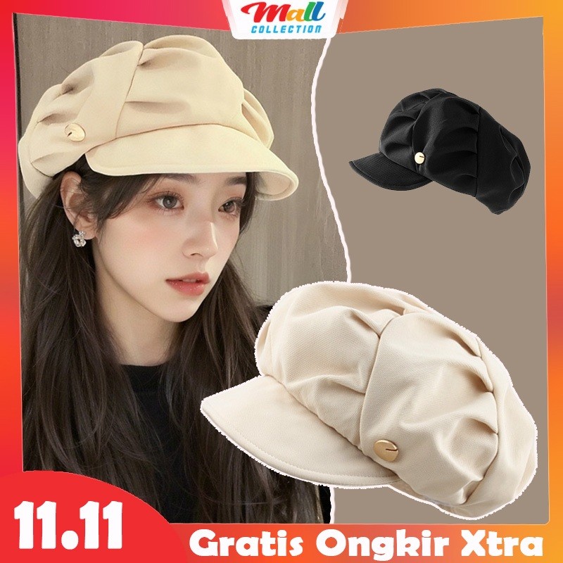 Jual MALL Topi Fashion Wanita Model Baret Bucket Style Korea HAT21 ...