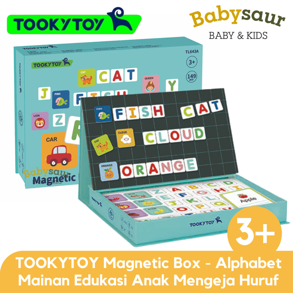 Jual TOOKY TOY Magnetic Box Alphabet Early Education Toy Mainan Edukasi ...