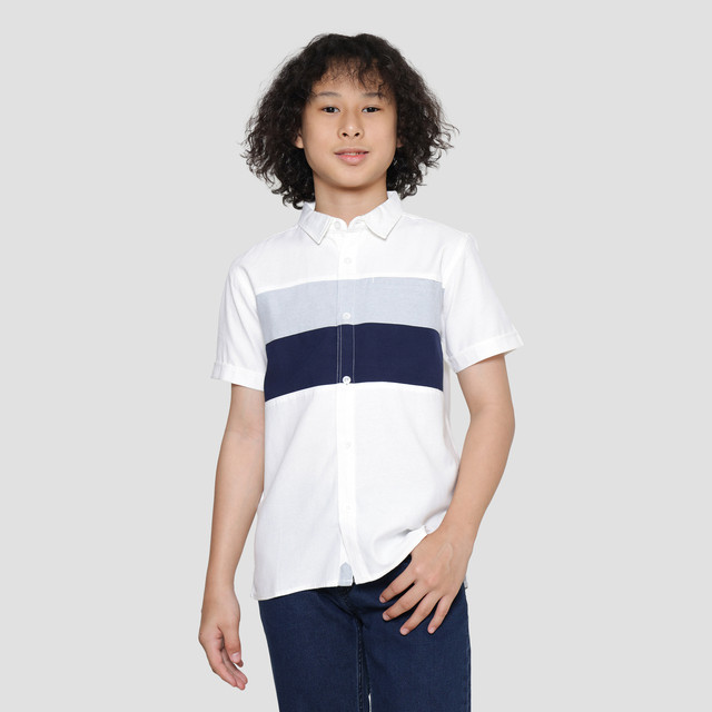 Jual Nevada Cut N Sew Oxford Color Block Kemeja Anak Laki-Laki ...