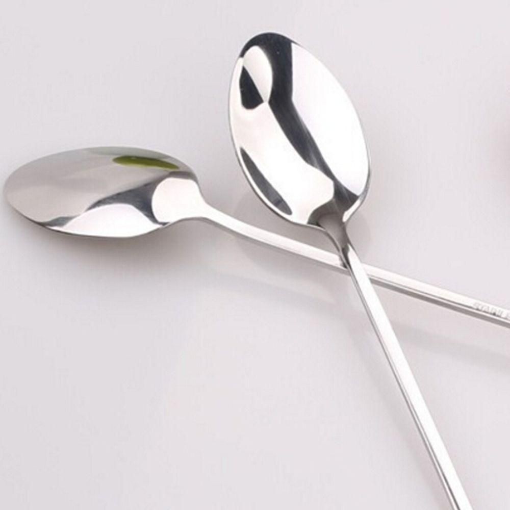 Jual Silver Stainless Steel Long Handle Scoop Ice Cream Dessert Scoop ...