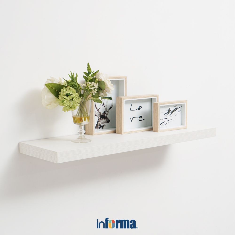 Jual Informa Rak Dinding Motif Kayu L80 - Putih | Shopee Indonesia