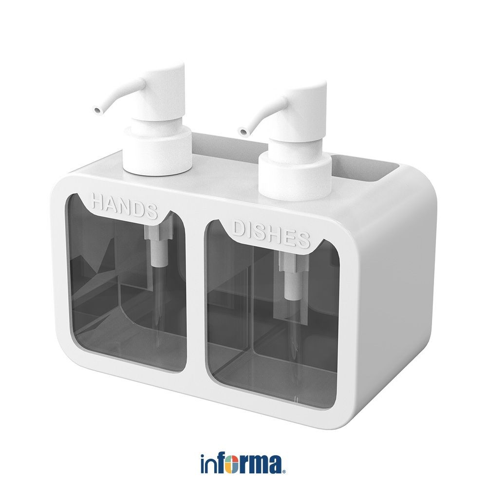Jual Informa Eri Dispenser Sabun Cair Double Dengan Spons - Putih ...