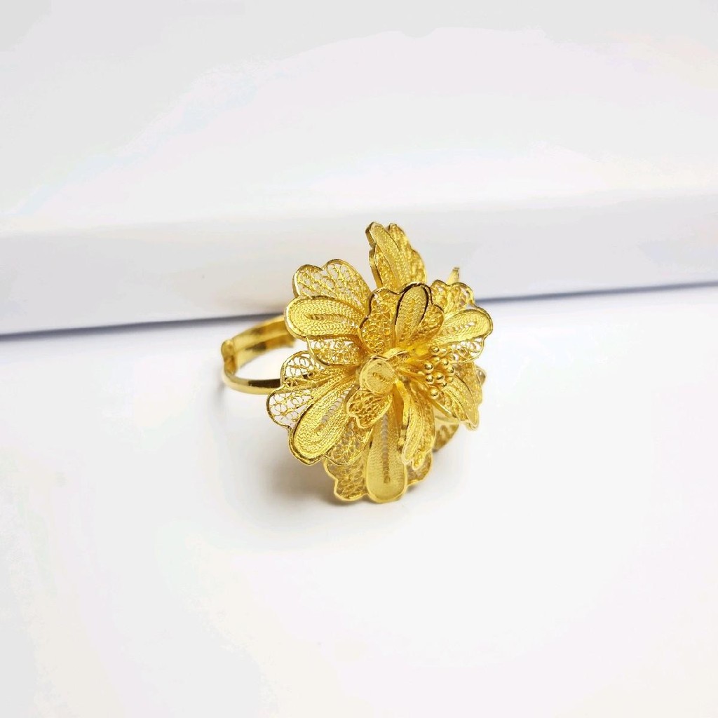 Jual Cincin Emas Kendari 875 Bunga Rose 9.97 Gram Bisa Resize (MB/LJ ...