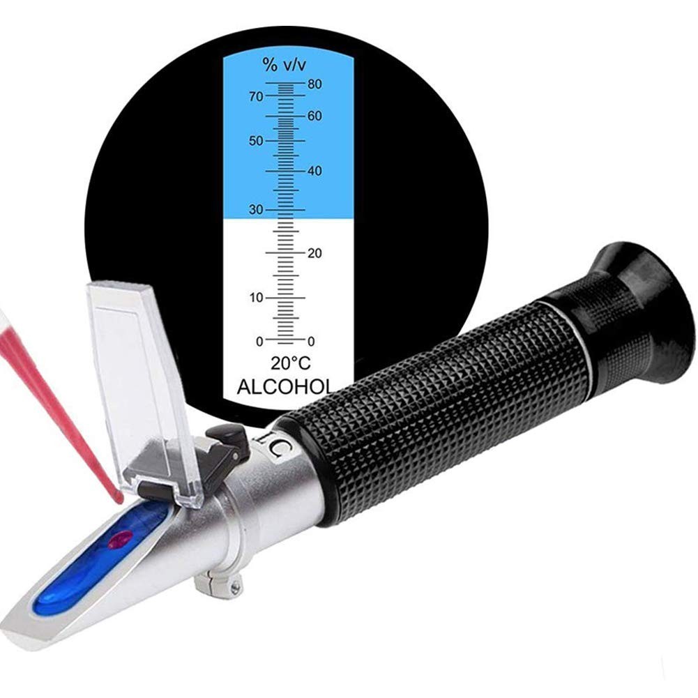Jual Hand Held Alcohol Refractometer 0-80% ATC Alcohol Meter Spirit ...
