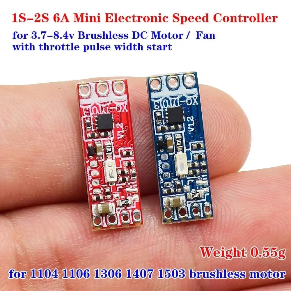 Jual 1S-2S 6A DC 3.7V-8.4V Tiny BLDC Brushless Motor Electronic Speed ...