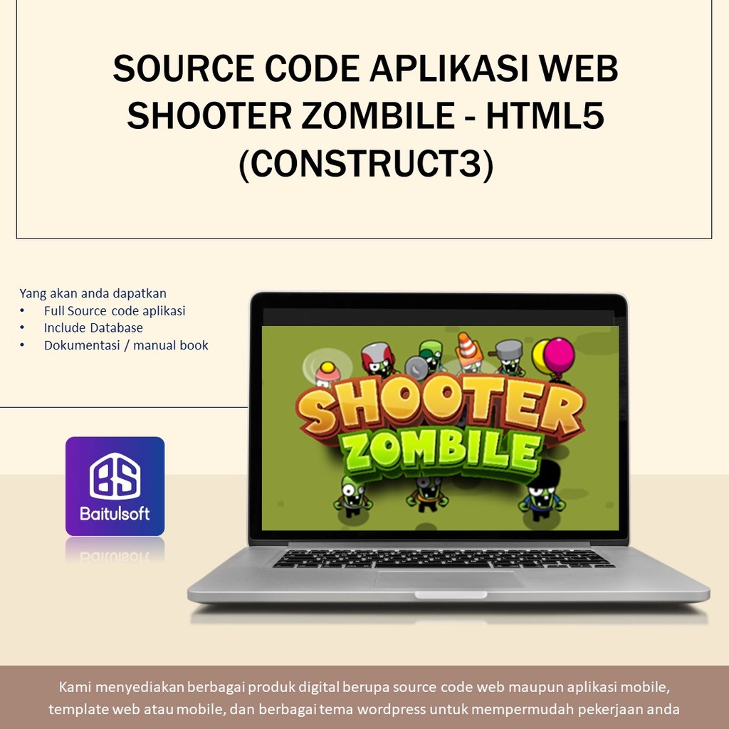 Jual SOURCE CODE APLIKASI WEB SHOOTER ZOMBILE - HTML5 (CONSTRUCT3) | Shopee Indonesia