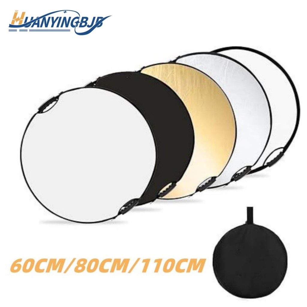Jual 5 in 1 Collapsible Round Photography Reflector With Handle ...