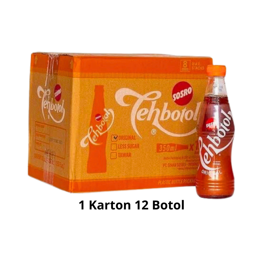 Jual Teh Botol Sosro 1 Karton 12 Botol 350 ML | Shopee Indonesia