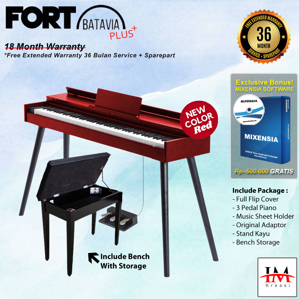 Jual Digital Piano Fort Batavia PLUS Garansi Resmi / BataviaPLUS ...