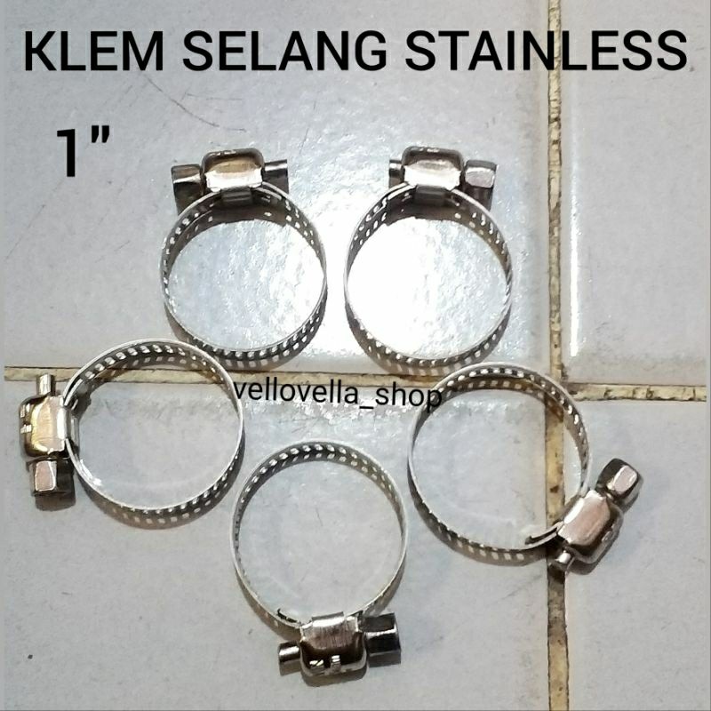 Jual 1 INCH Klem selang stainless / kelem selang / clamp hose | Shopee ...