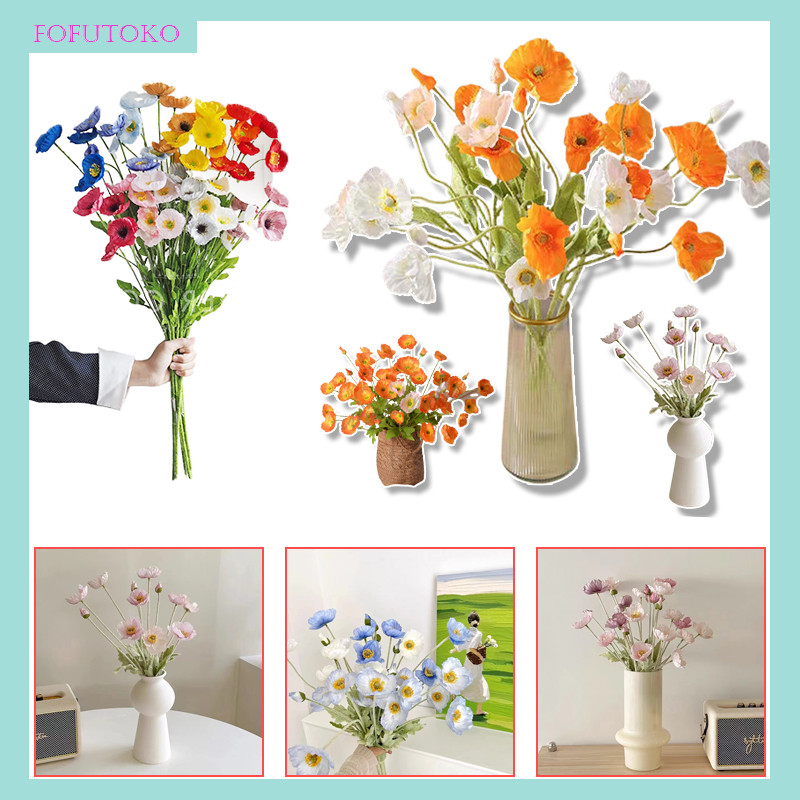 Jual Popi Artificial / bunga Artificial Plastik Poppy / Plastik Daisy ...