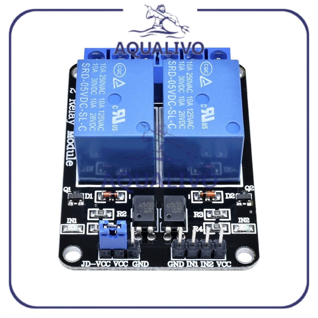 Jual Relay 2 Module Channel 5V Arduino Modul OPTOCOUPLER Rasberry PI ...