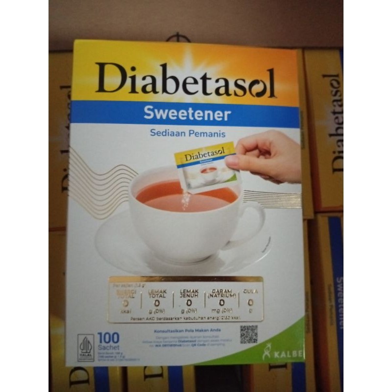 Jual gula diabetasol 100 sachet per box/10 sachet diabetasol/gula ...